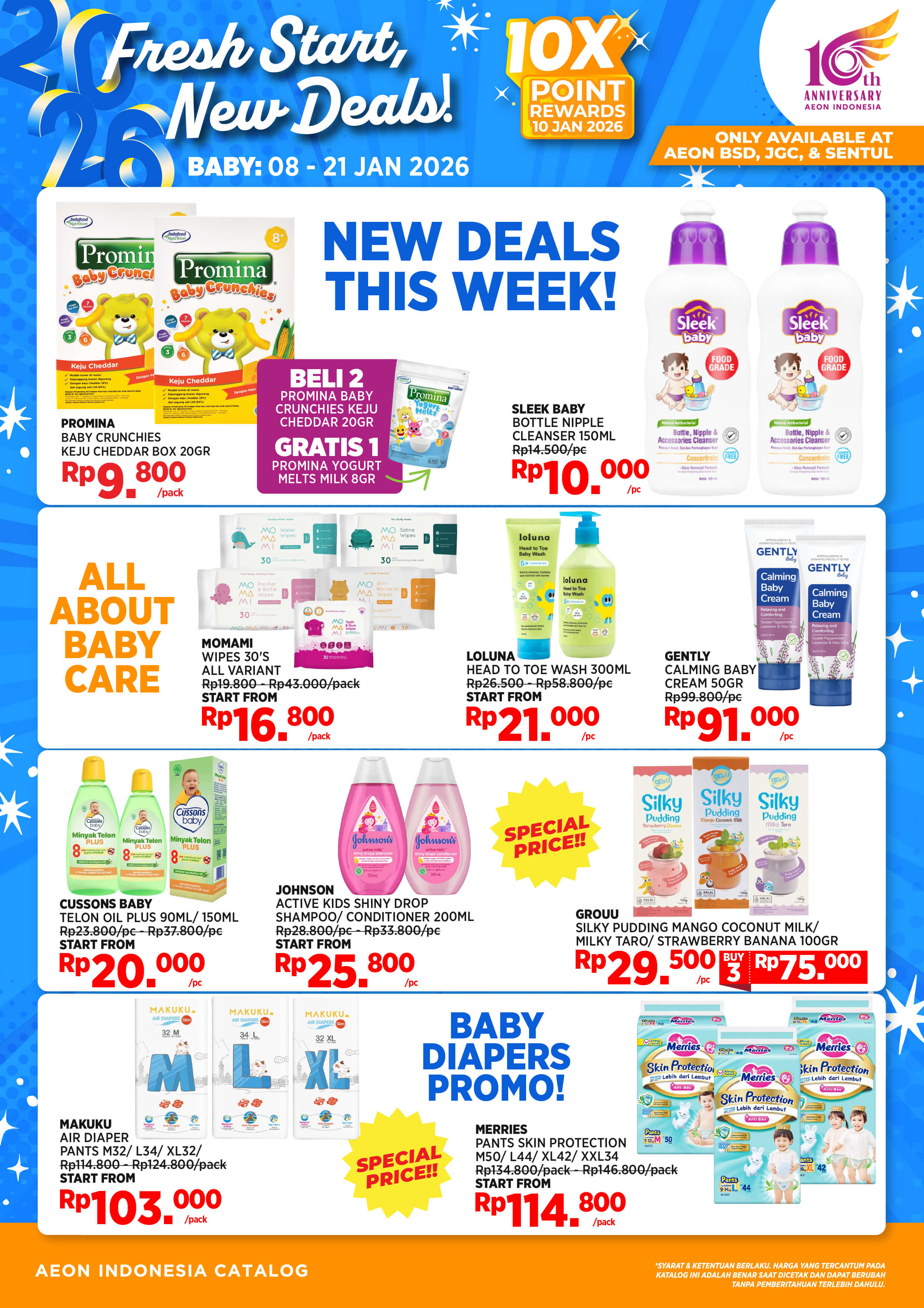 BABY — FLYER FRESH START 2026 — 08 – 21 JAN 2026 – RAISA AEON Indonesia